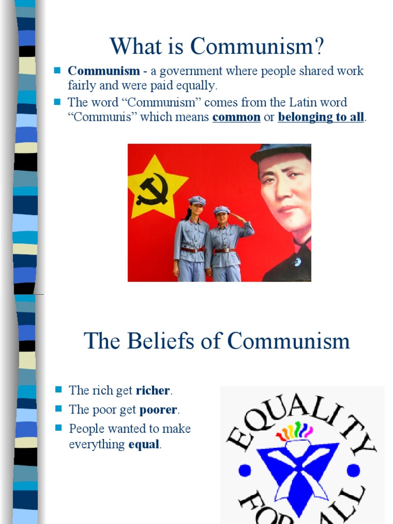 What Is Communism?: Communism - A Government Where People Shared Work ...