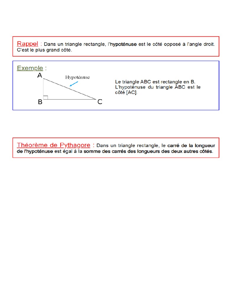 Exercice Pythagore | PDF