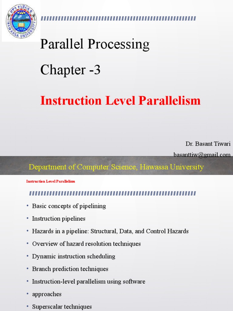 Parallel Processing Chapter - 3: Instruction Level Parallelism | PDF | Parallel Computing ...