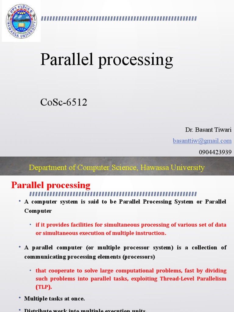 Parallel Processing | PDF | Parallel Computing | Central Processing Unit