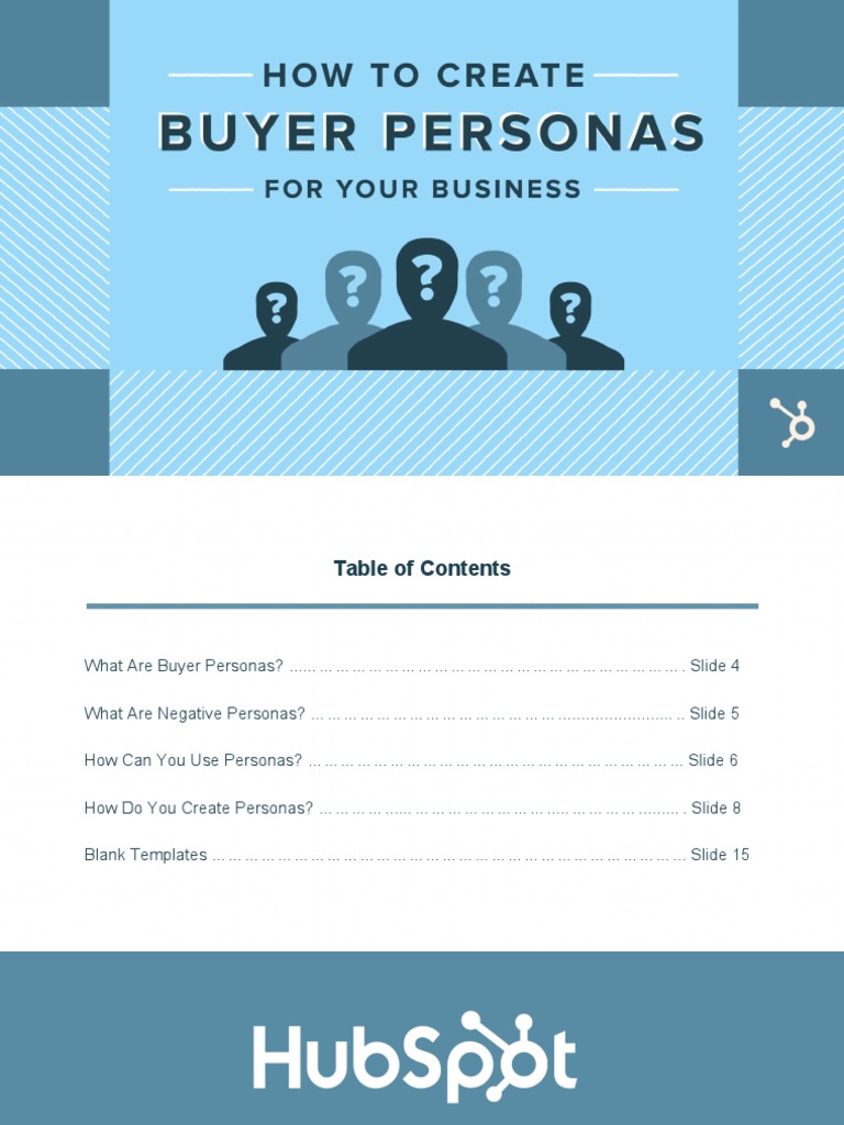Buyer Persona Template - HubSpot | PDF | Career & Growth