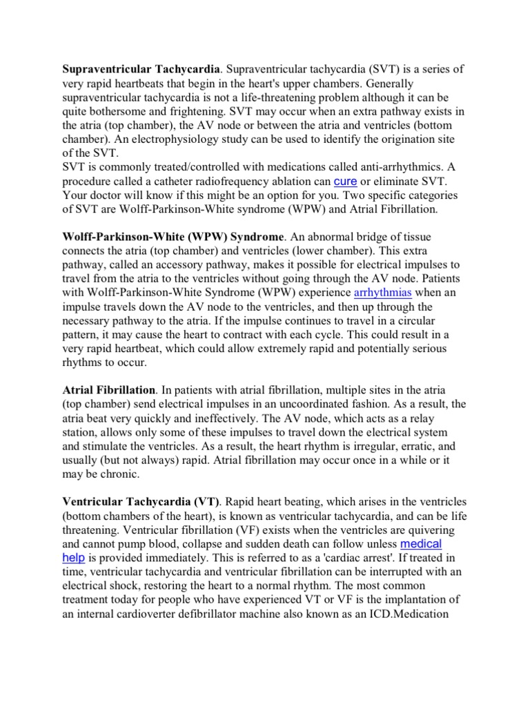 Supraventricular Tachycardia | PDF | Heart | Cardiovascular Diseases