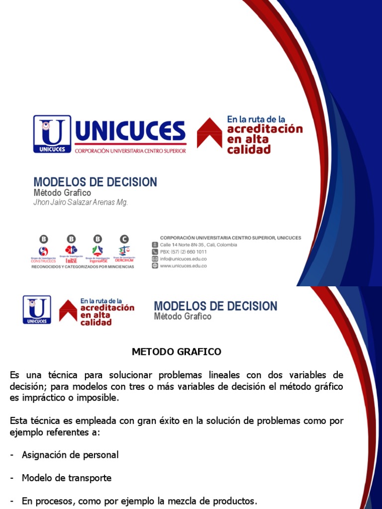 Metodo Grafico (Modelos de Decision) | PDF | Función (Matemáticas) | Matemáticas Aplicadas