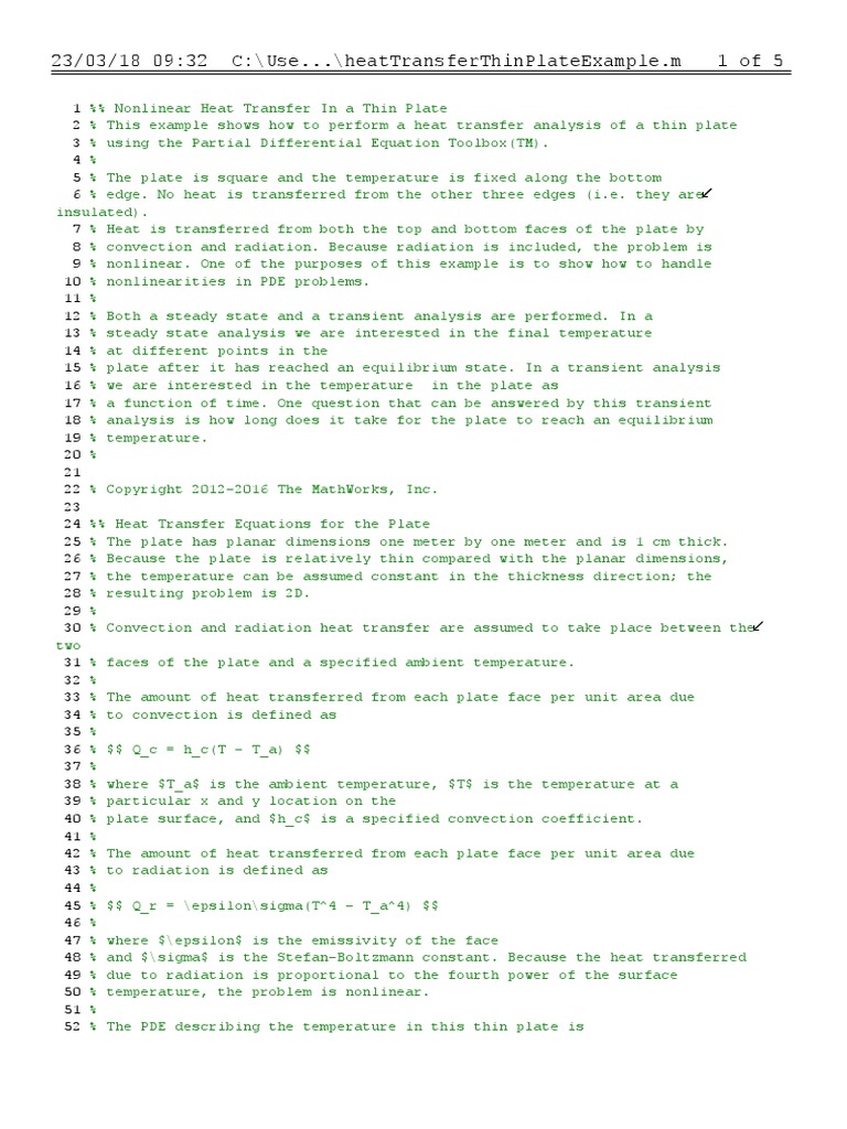 Esempio PDE | PDF | Partial Differential Equation | Heat Transfer