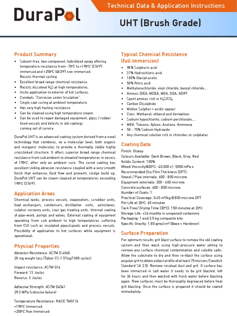Durapol Coating For Amines Etc | PDF | Heat Exchanger | Pipe (Fluid ...