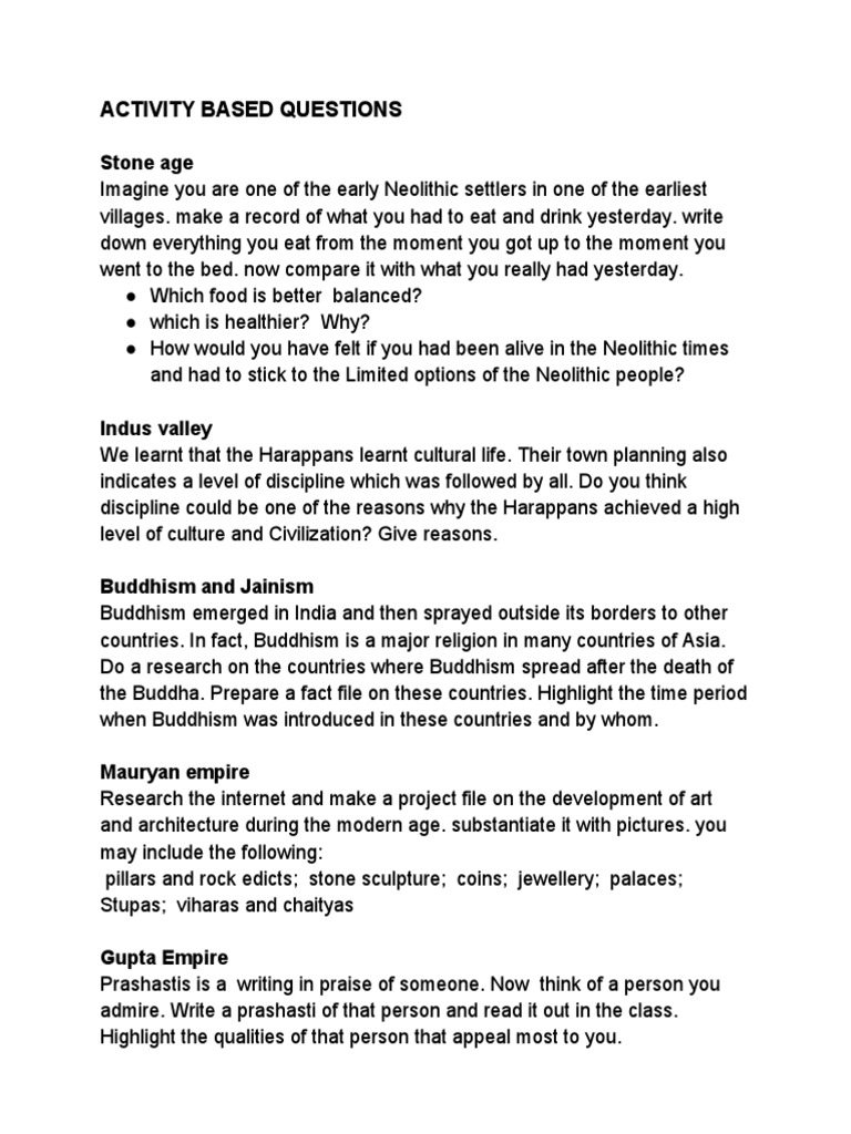 Activity Based Questions | PDF | Cartography | Science