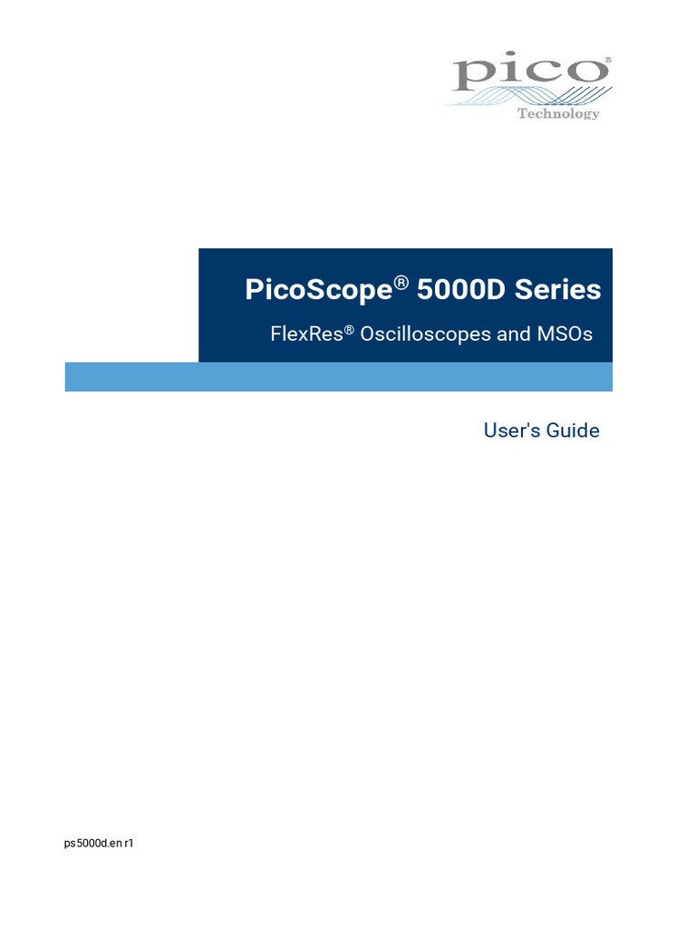 Picoscope 5000d Series Users Guide | PDF | Usb | Information And ...