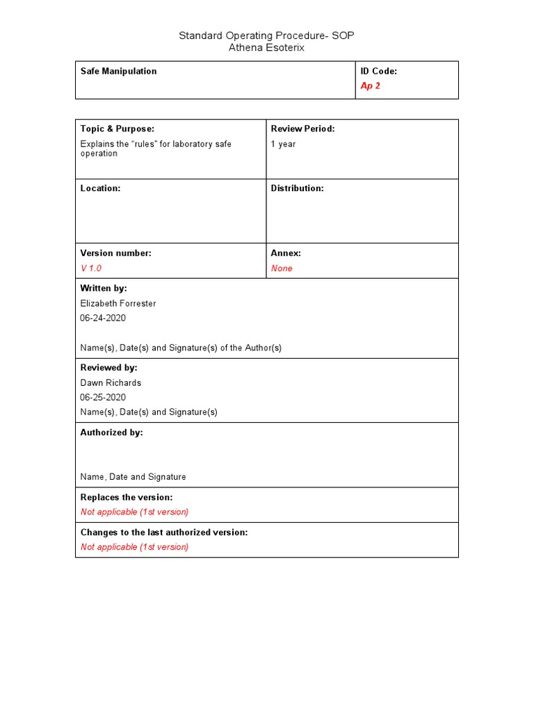 Ap2 Safe Manipulation | PDF | Laboratories | Safety