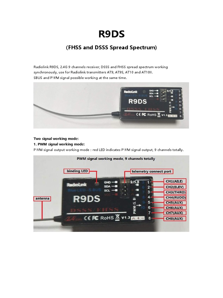 Configuring and Installing the Radiolink R9DS 2.4GHz Spread Spectrum ...