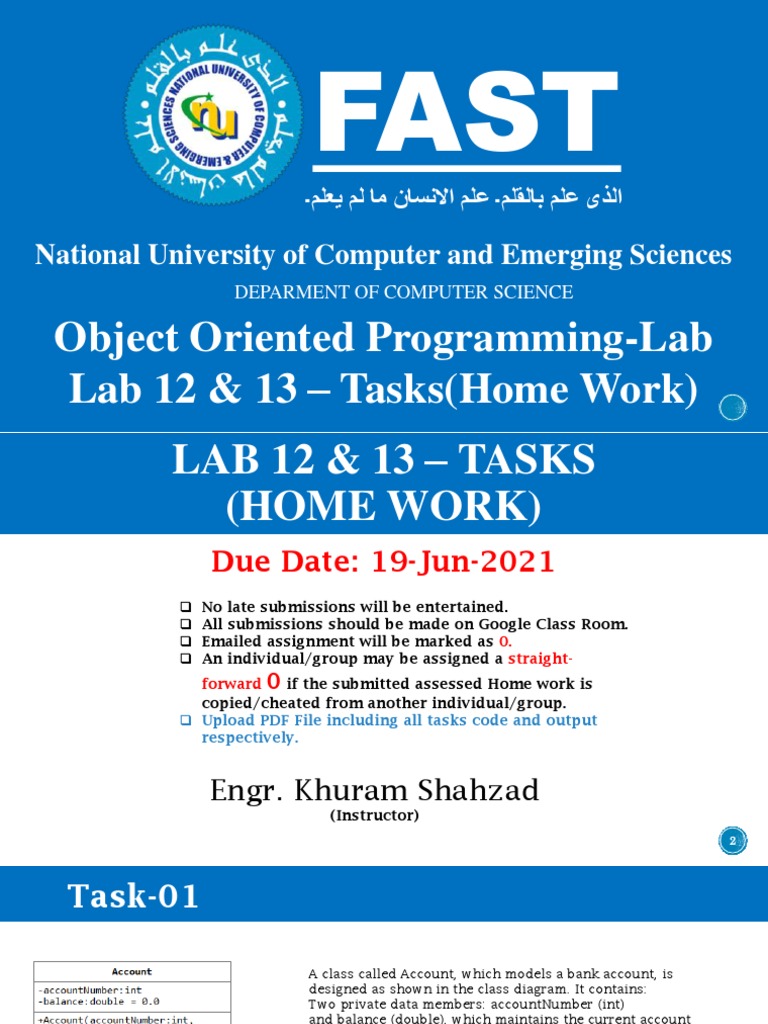 OOP Lab-12 & 13 Task | PDF | Object Oriented Programming | System
