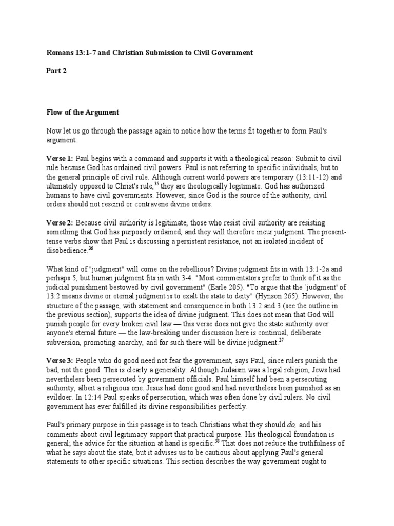 Christian Submission to Government Explained | PDF | Paul The Apostle ...