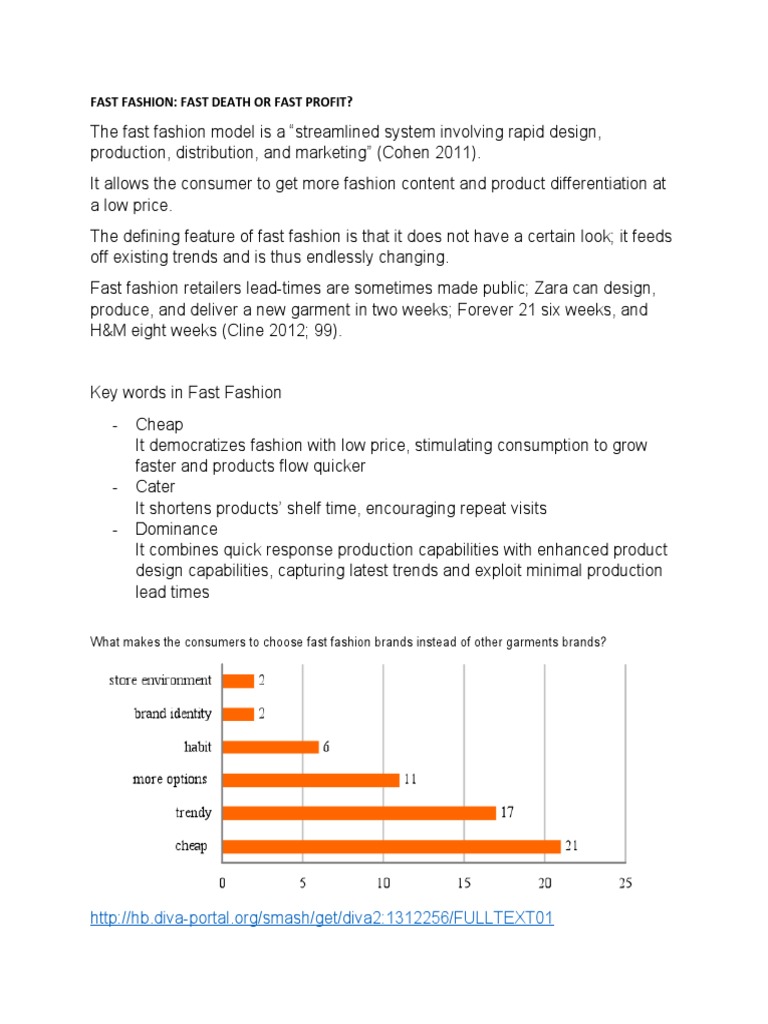 Fast Fashion: Fast Death or Fast Profit? | PDF | Fashion | Market ...
