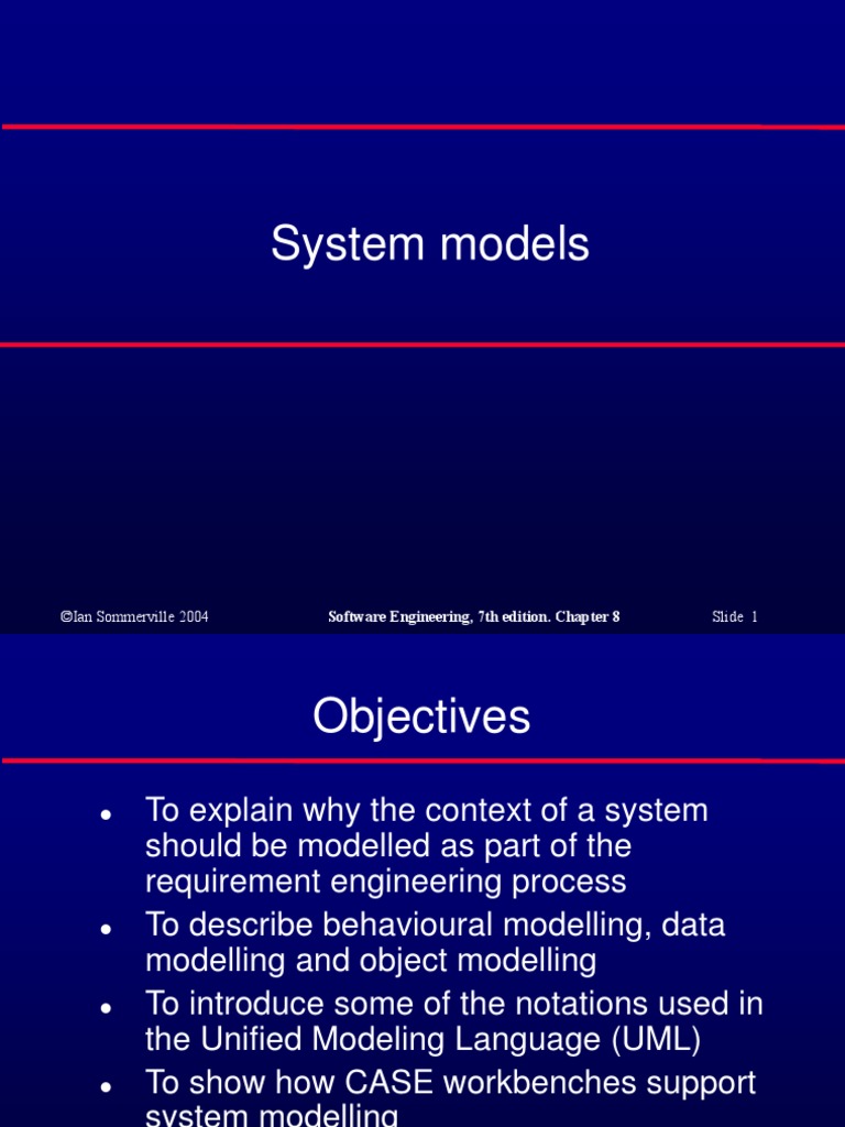 System Models: ©ian Sommerville 2004 | PDF | Object (Computer Science ...