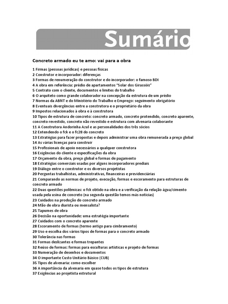 Concreto Armado Eu Te Amo Vai para A Obra - Sum | PDF | Concreto ...