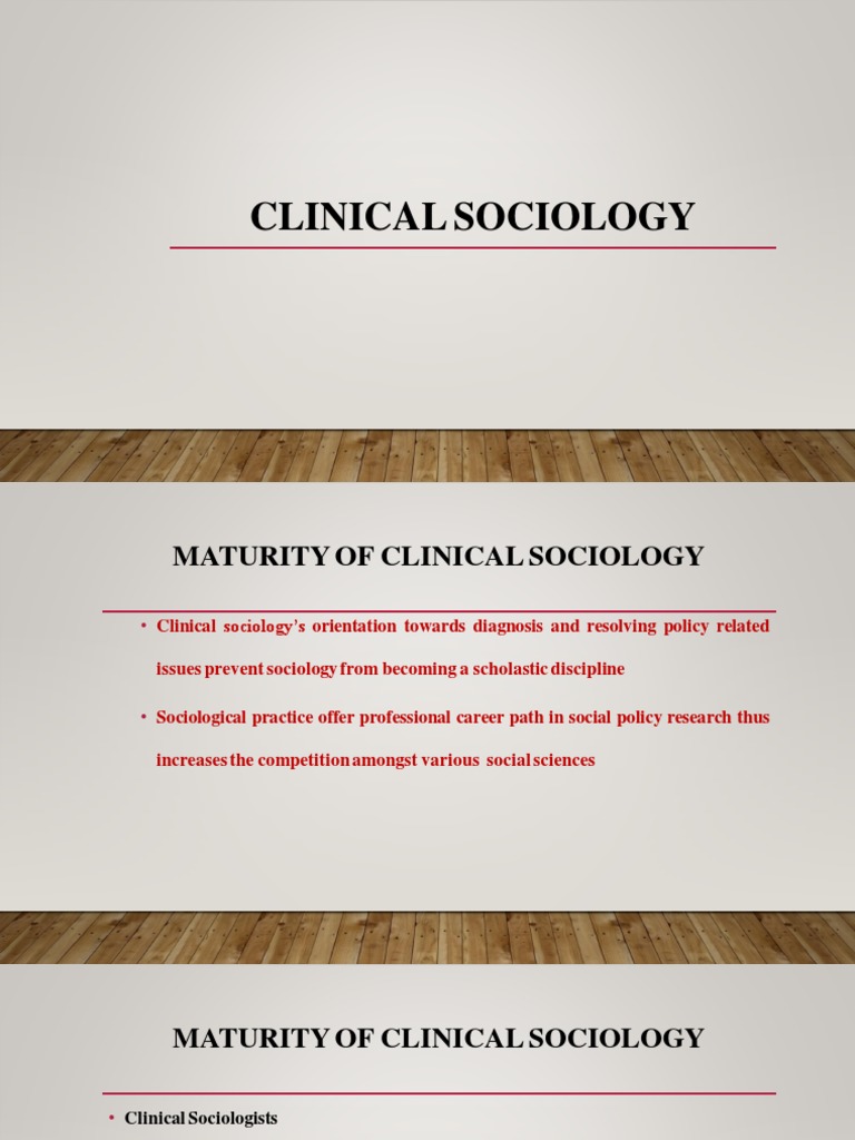 How Clinical Sociology Advances the Field | PDF | Sociology | Evaluation