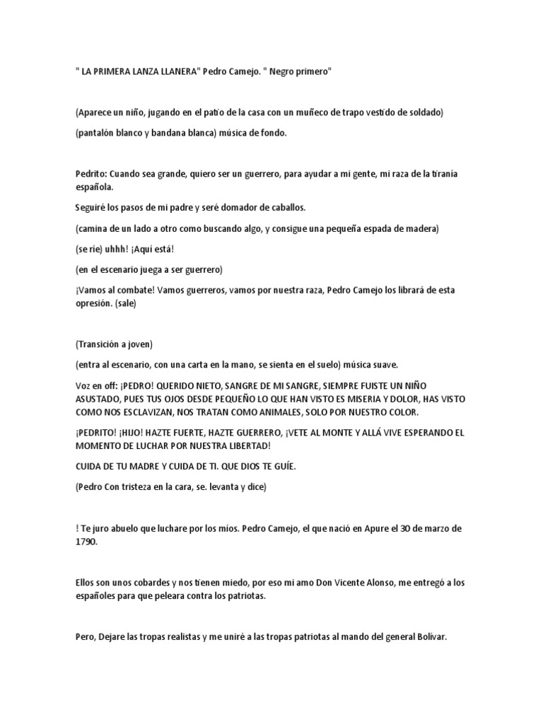 La Primera Lanza Llanera | PDF | Agitación