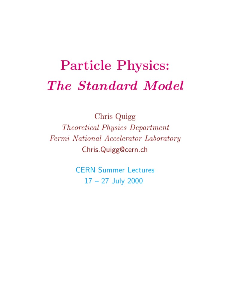 Understanding the Standard Model of Particle Physics | PDF | Neutrino ...