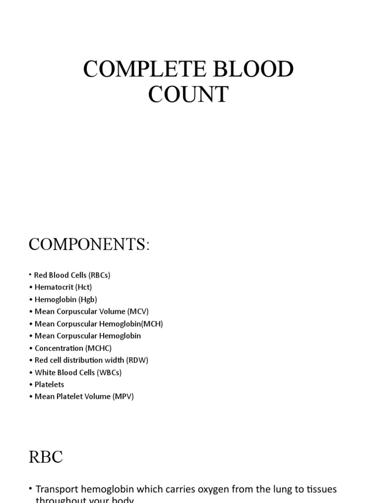 CBC Interpretation | PDF | White Blood Cell | Immunology