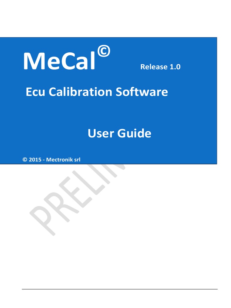 Mecal: Ecu Calibration Software | PDF | Installation (Computer Programs ...