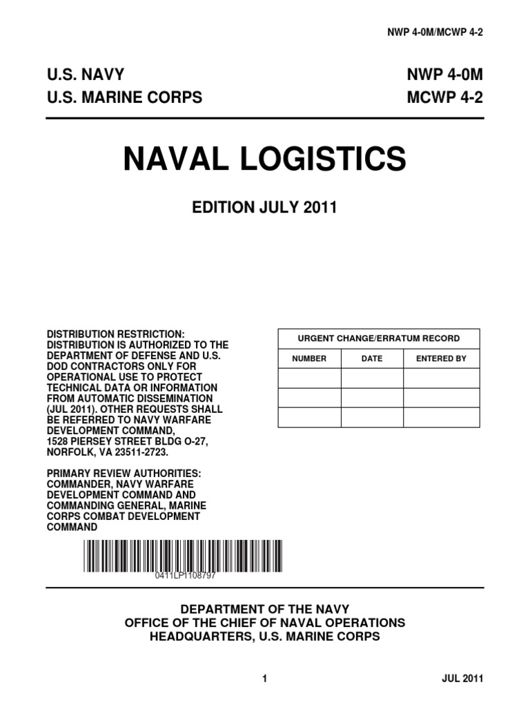 Naval Logistics Doctrine Overview | PDF | United States Navy | United ...