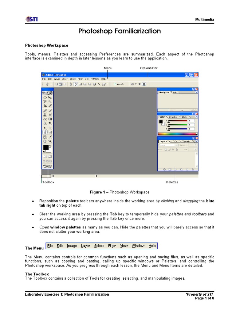 Photoshop Familiarization Tools | PDF | Adobe Photoshop | Icon (Computing)