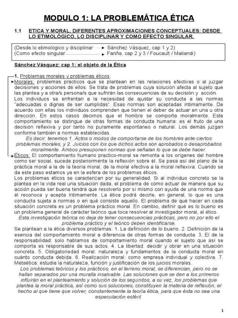 Deonto Modulo 1 | PDF | Moralidad | Comportamiento