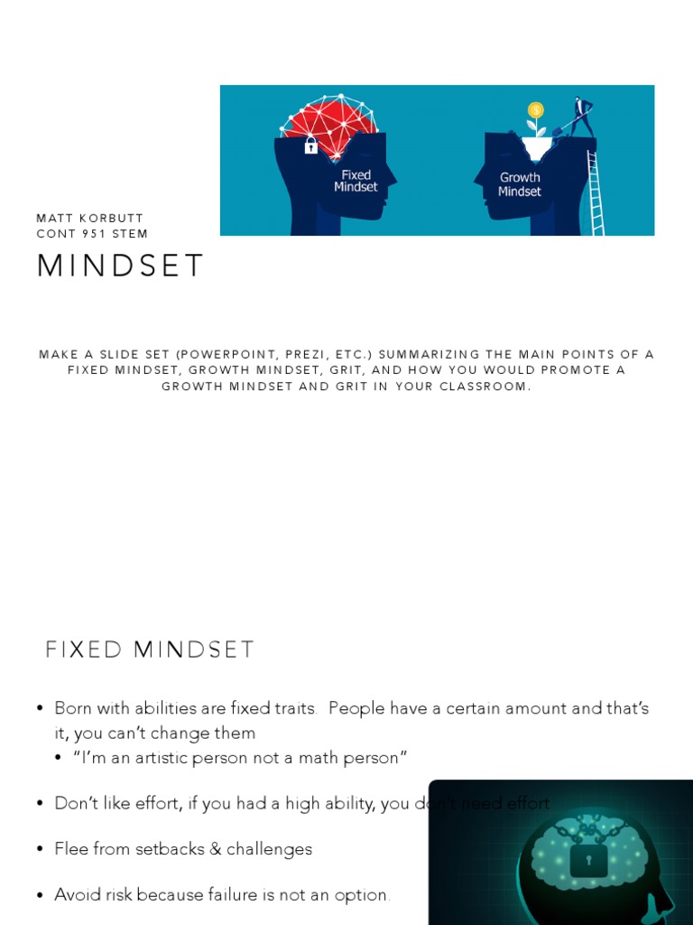 Mindset | PDF | Grit (Personality Trait) | Mindset