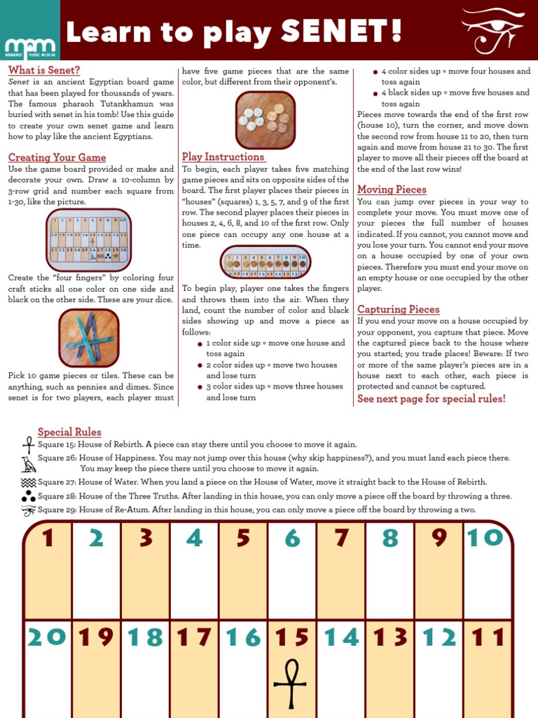 Learn To Play: What Is Senet? | Download Free PDF | Gaming | Games Of ...