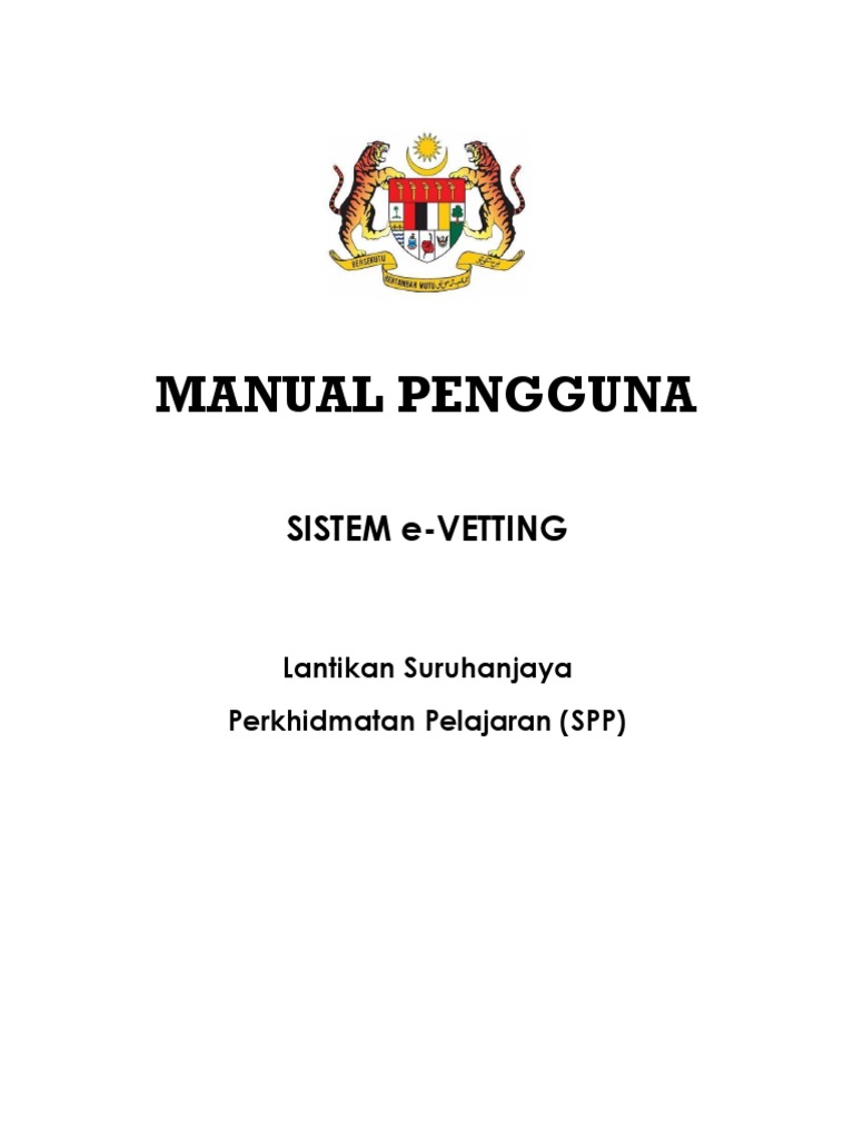 3 - Manual Pengisian E-Vetting | PDF