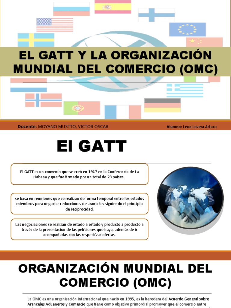 El GATT y La OMC . | PDF | Acuerdo General sobre Aranceles Aduaneros y ...
