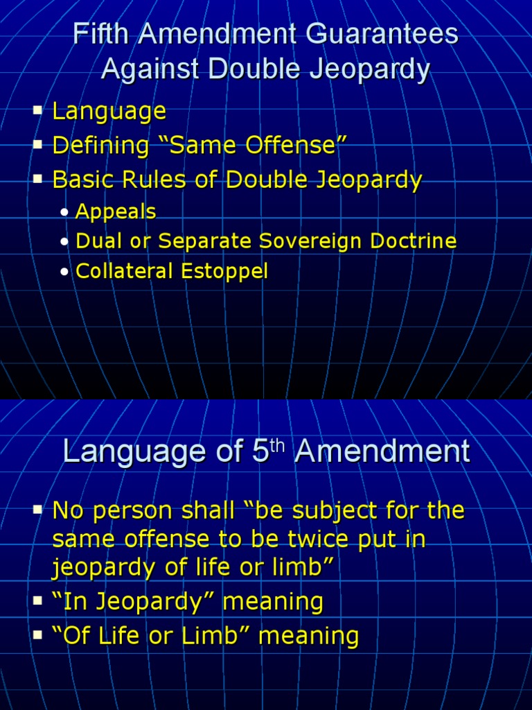Fifth Amendment Guarantees Against Double Jeopardy | PDF | Double ...