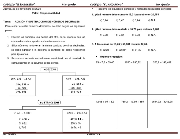26 Matematica | PDF | Notación Matemática | Aritmética
