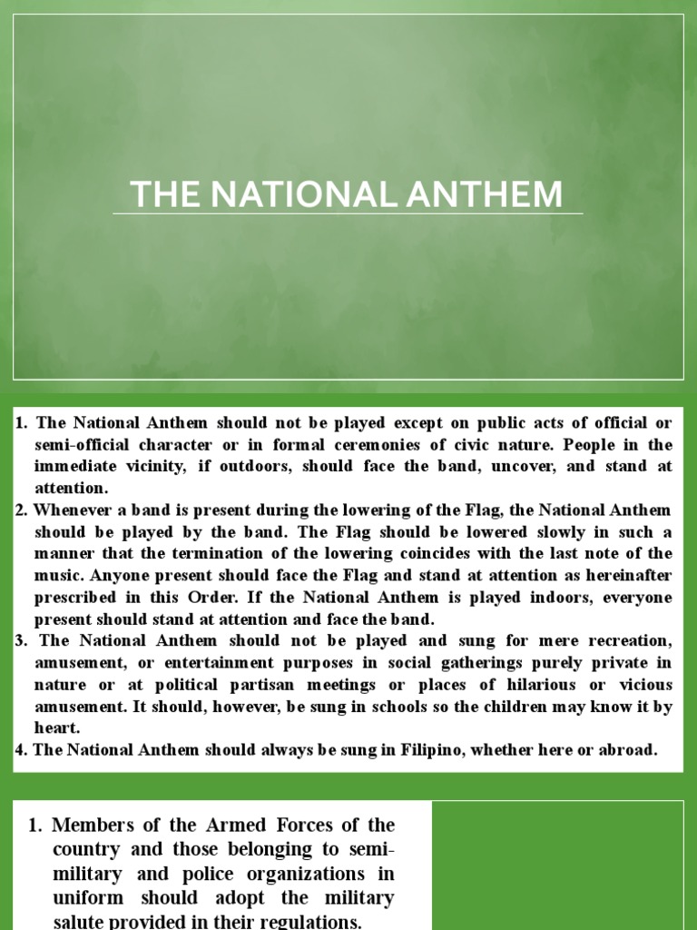 National Anthem | PDF | The Star Spangled Banner | Military