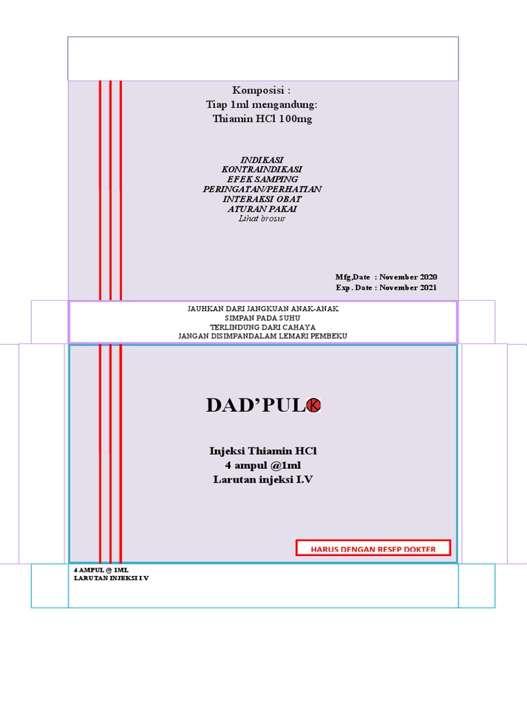 Kotak Ampul Thiamin | PDF