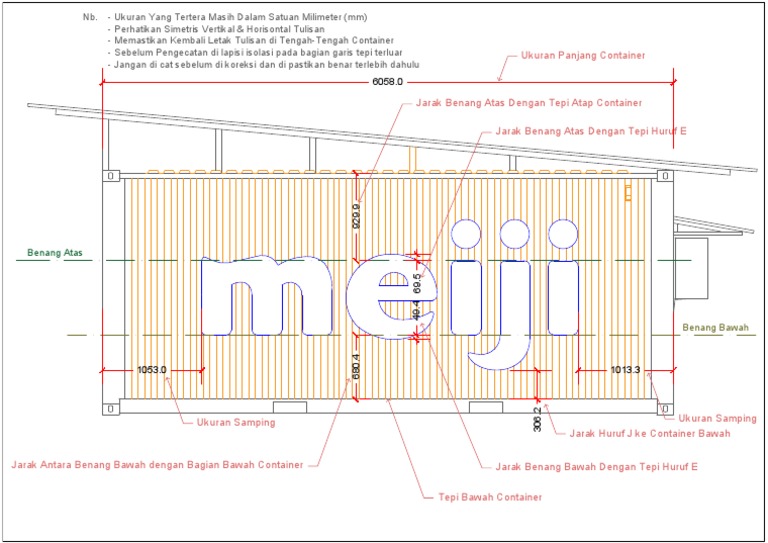 Ukuran Tulisan Ke Container | PDF