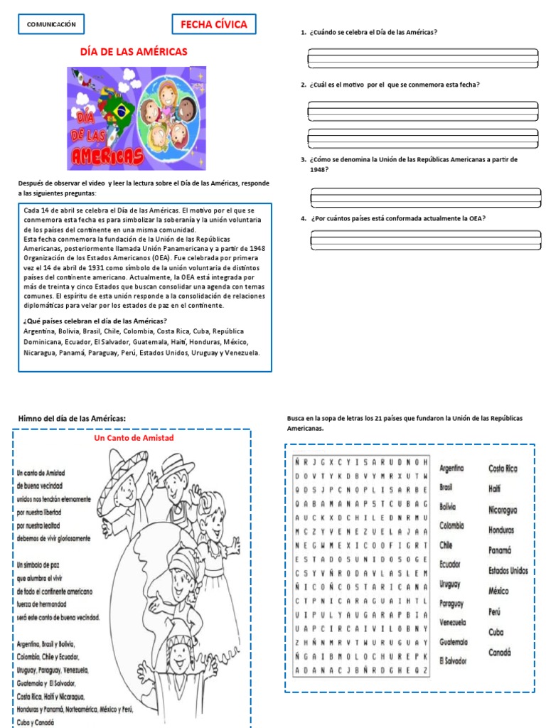 DÍA de Las Américas. | PDF