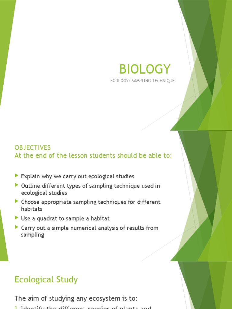 Ecological Sampling Techniques Overview | PDF | Ecology | Natural ...