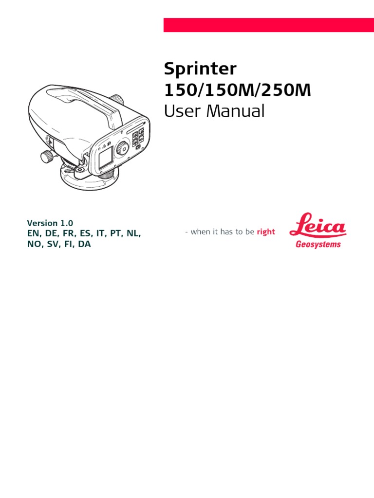Sprinter 150/150M/250M: User Manual | PDF | Menu (Computing) | Backlight