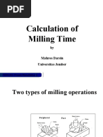Milling Machine Formulas | PDF | Machining | Mechanics