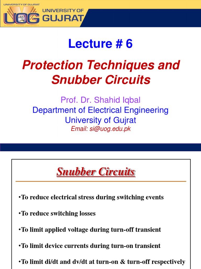 Lecture # 6: Protection Techniques and Snubber Circuits | Download Free PDF | Electrical ...