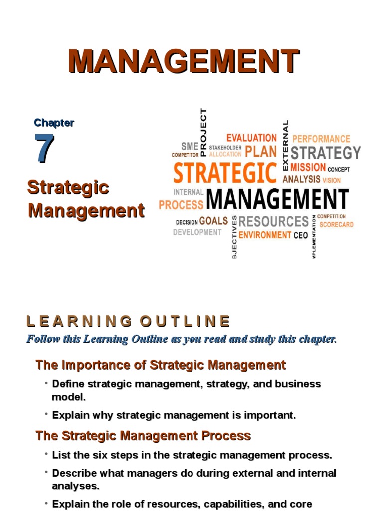 Chapter 7 Strategic Management | PDF | Strategic Management | Swot Analysis