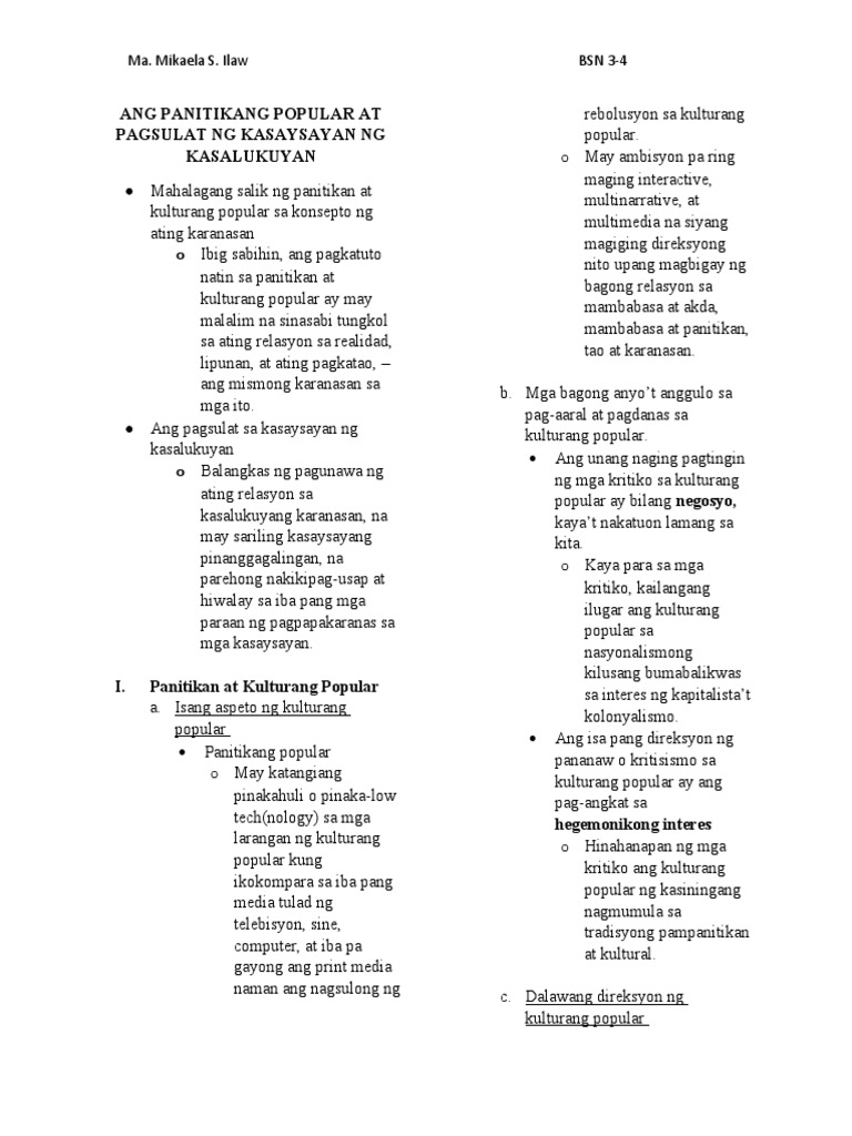 Ang Panitikang Popular | PDF
