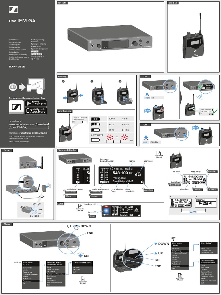 Ew IEM G4: B.CH: U1.16 Ew IEM B.CH: U1.16 Ew IEM | PDF | Wireless ...