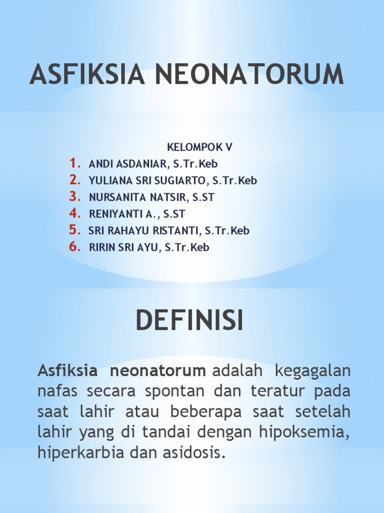 Penanganan Asfiksia Neonatorum | PDF