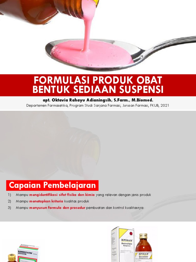 Formulasi Produk Obat Bentuk Suspensi 2021 | PDF