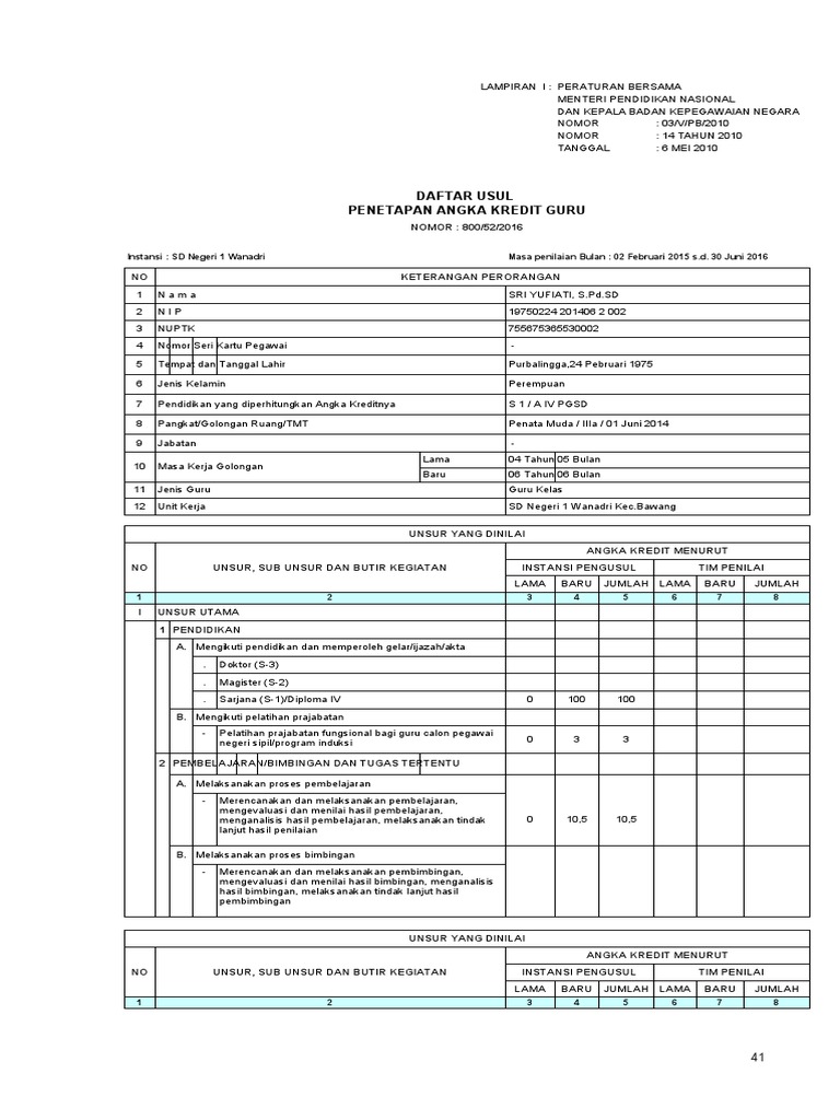 Form DUPAK-Lampiran I | PDF
