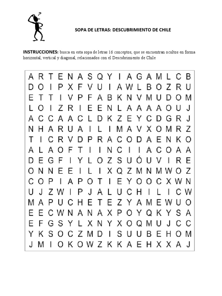 Sopa-de-letras-DESCUBRIMIENTO DE CHILE | PDF