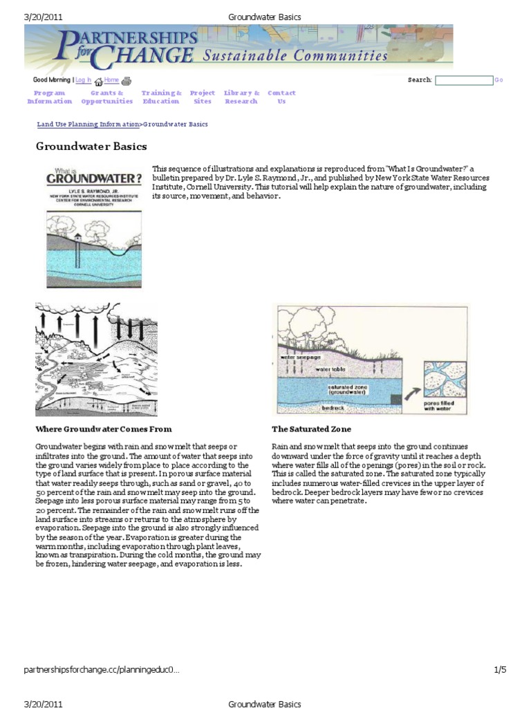 Groundwater Basics | PDF | Aquifer | Groundwater