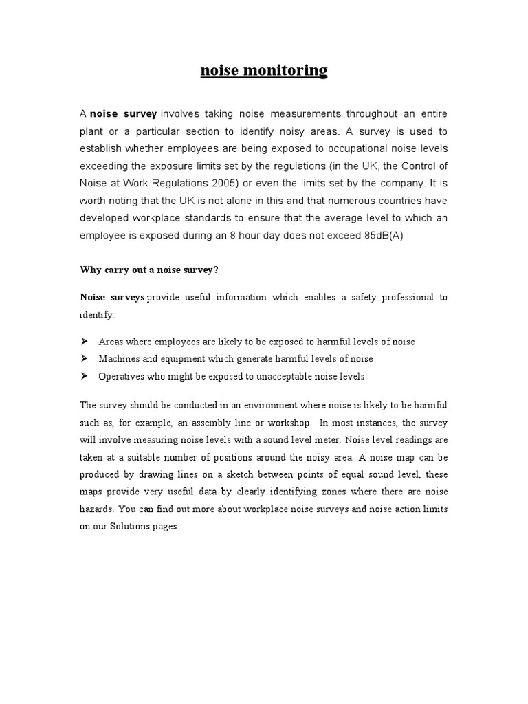 Noise Monitoring | PDF | Noise | Acoustics