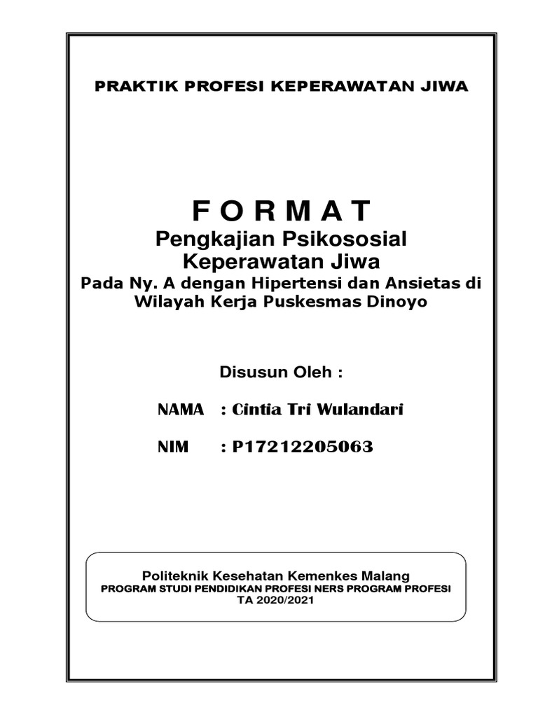 Askep Jiwa Psikososial | PDF